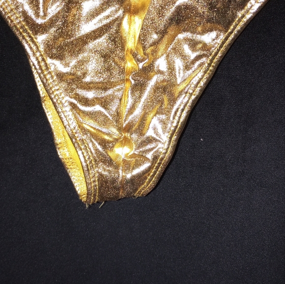 Ifel | Tops | Metallic Gold Bodysuit | Poshmark